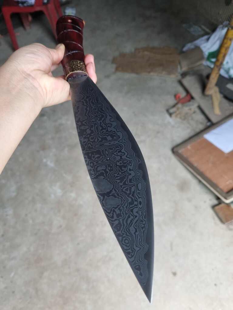dao mini damascus cumai - Dao Rèn Việt