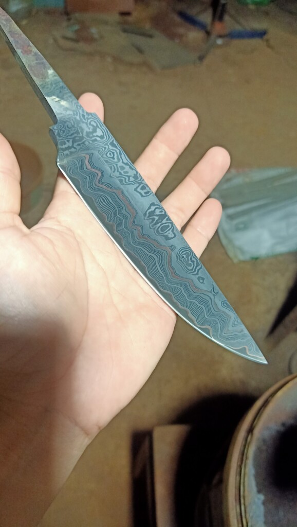 dao mini damascus cumai - Dao Rèn Việt