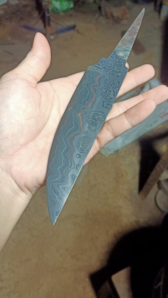 dao mini damascus cumai - Dao Rèn Việt